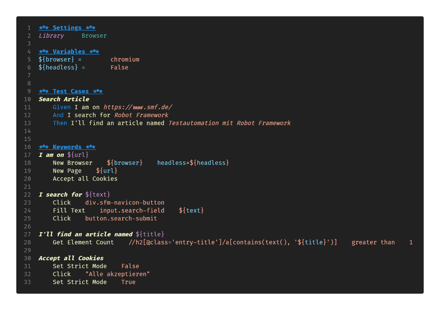 Automation mit dem Robot Framework Automation mit dem Robot Framework